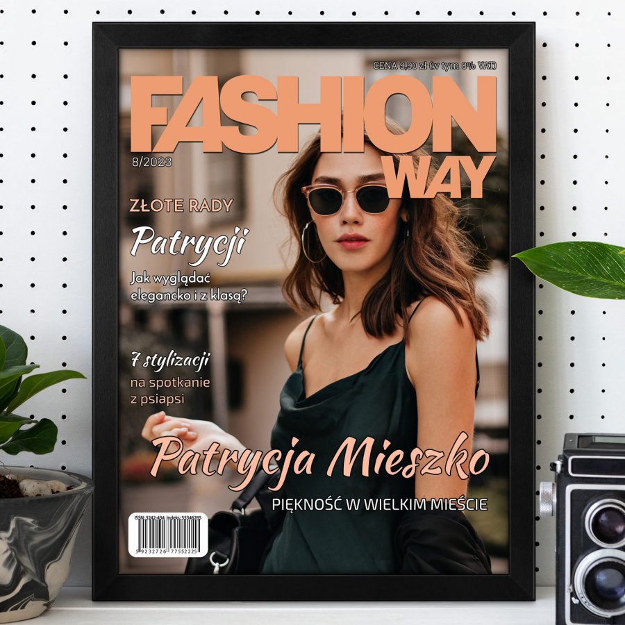 Plakat personalizowany ze zdjęciem Fashion Way w ramce z nadrukiem dla ...